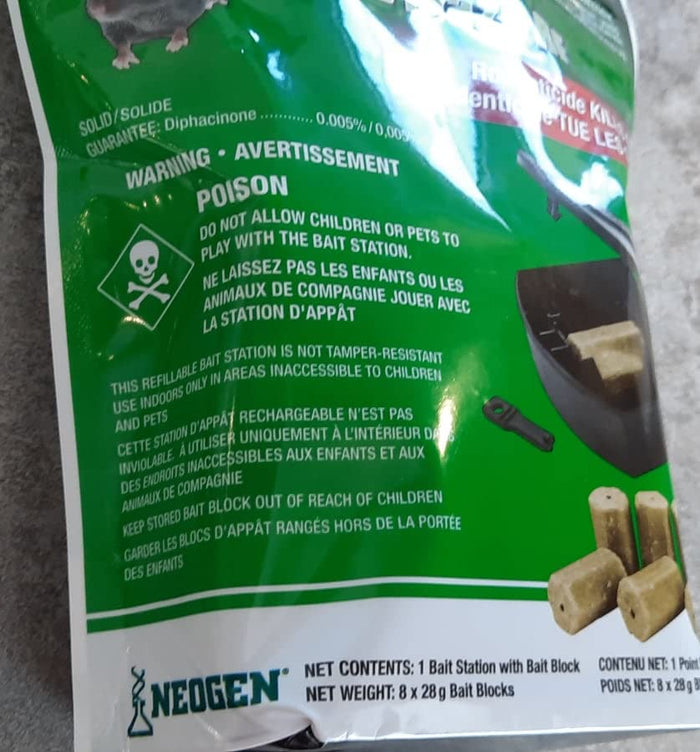 Ramik Mouse Bait Station avec 8 blocs d'appâts de 28 g ...